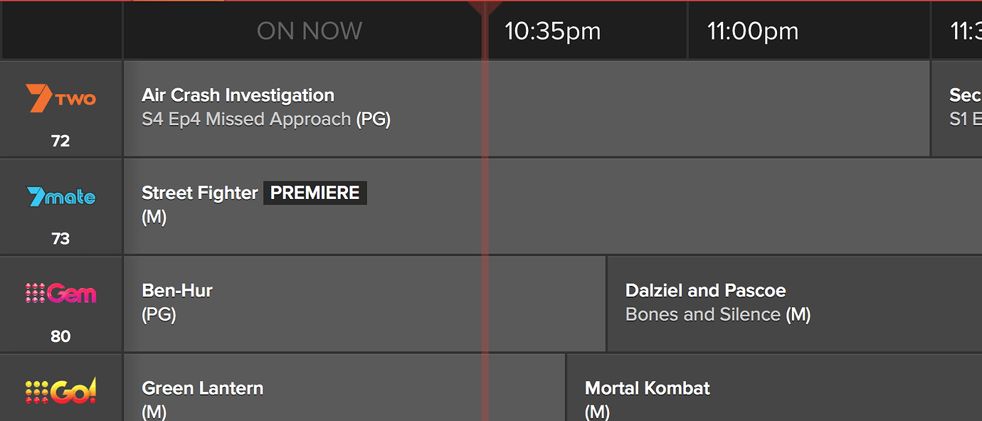 7mate - Programs and Schedules - Seven Network - Media Spy