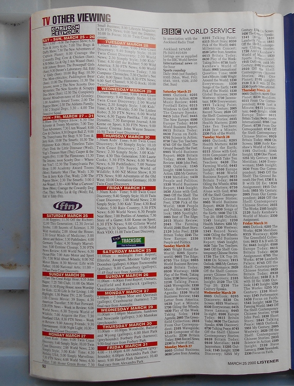 Classic NZ TV Listings - TV History - Media Spy