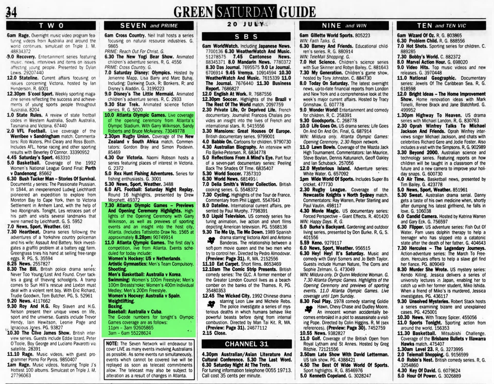 Classic TV Listings - TV History - Media Spy