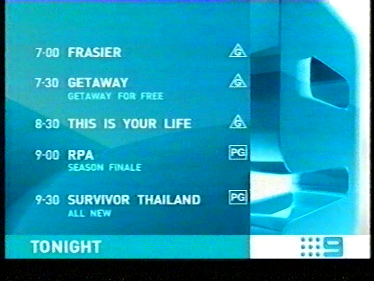 Channel Nine On-Air Presentation: 2002-04 - Nine - Media Spy