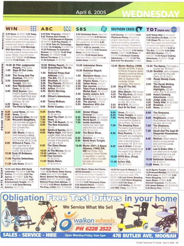 Classic TV Listings - Page 198 - TV History - Media Spy
