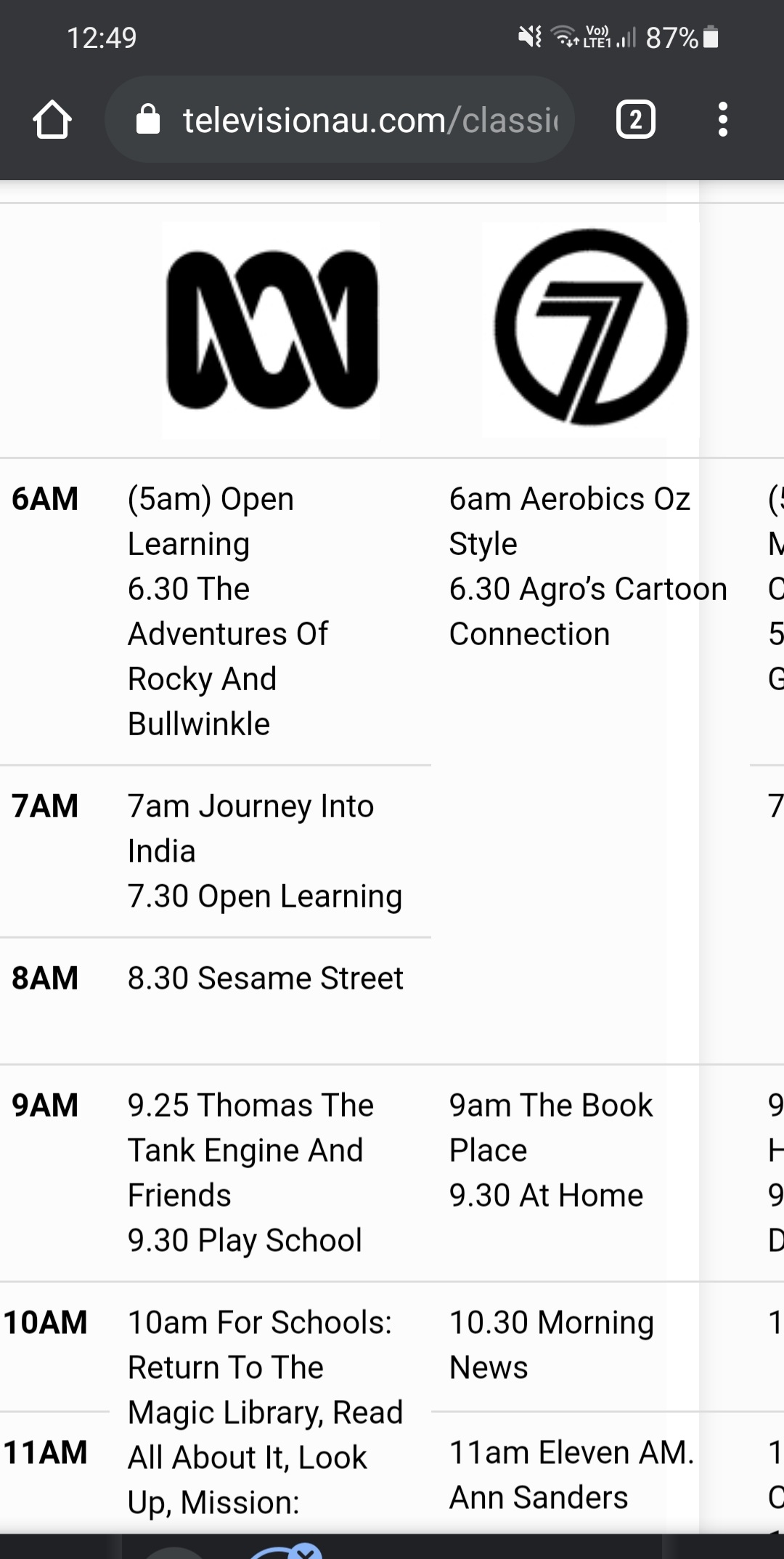 Classic TV Listings - TV History - Media Spy