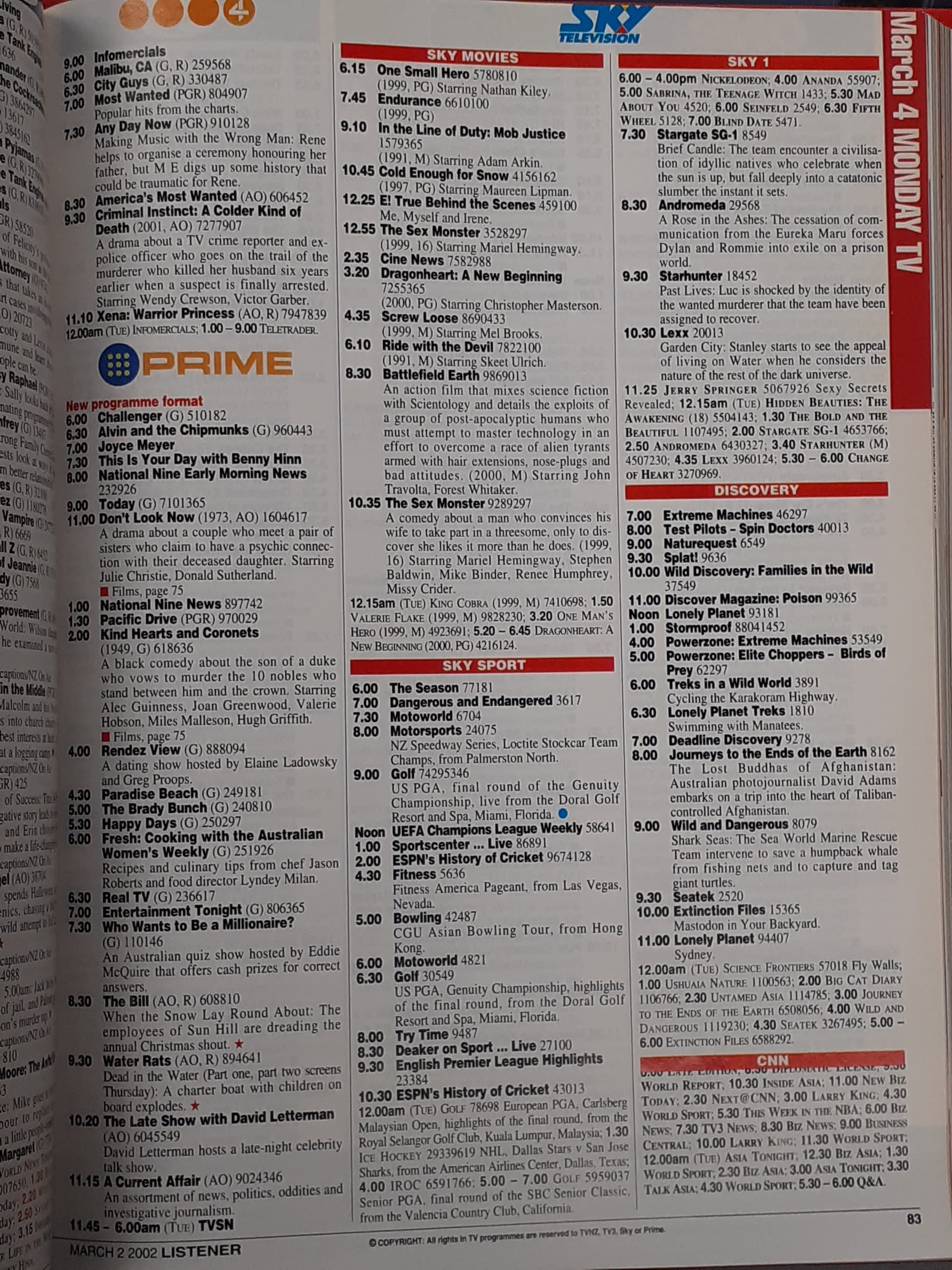 Classic NZ TV Listings - TV History - Media Spy