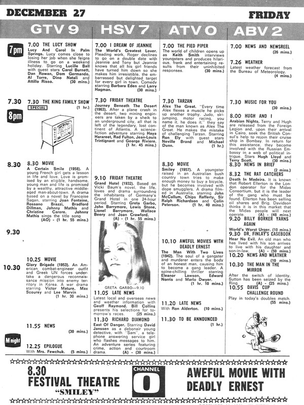 Classic TV Listings - TV History - Media Spy