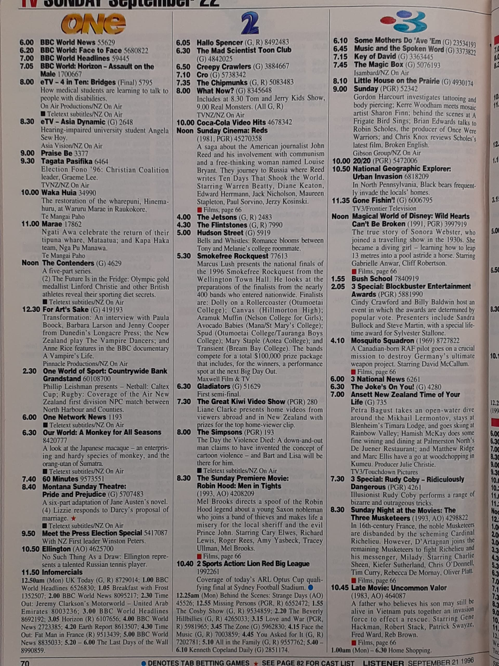 Classic NZ TV Listings - TV History - Media Spy
