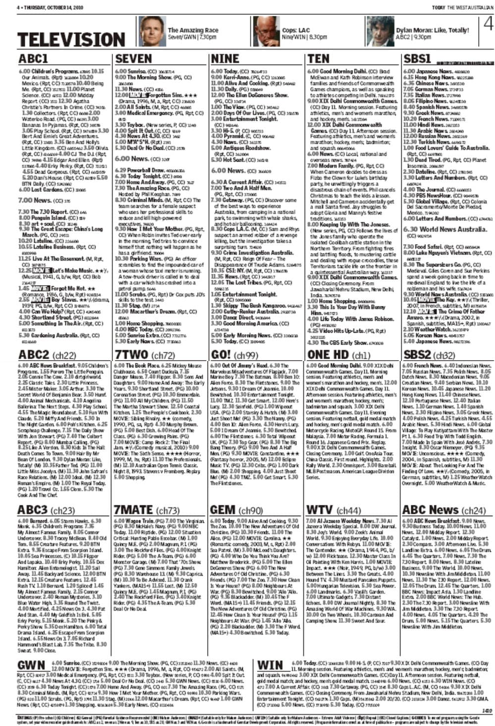 Classic TV Listings - Page 312 - TV History - Media Spy